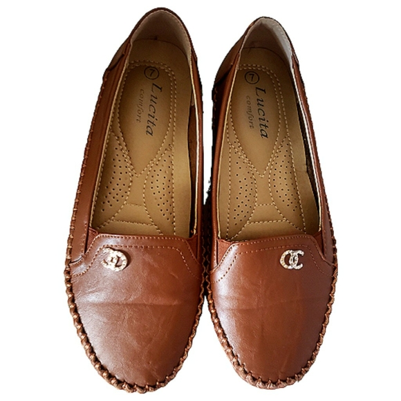 Lucita | Shoes | Brown Rhinestone Lucita Comfort Loafer Womens Casual ...